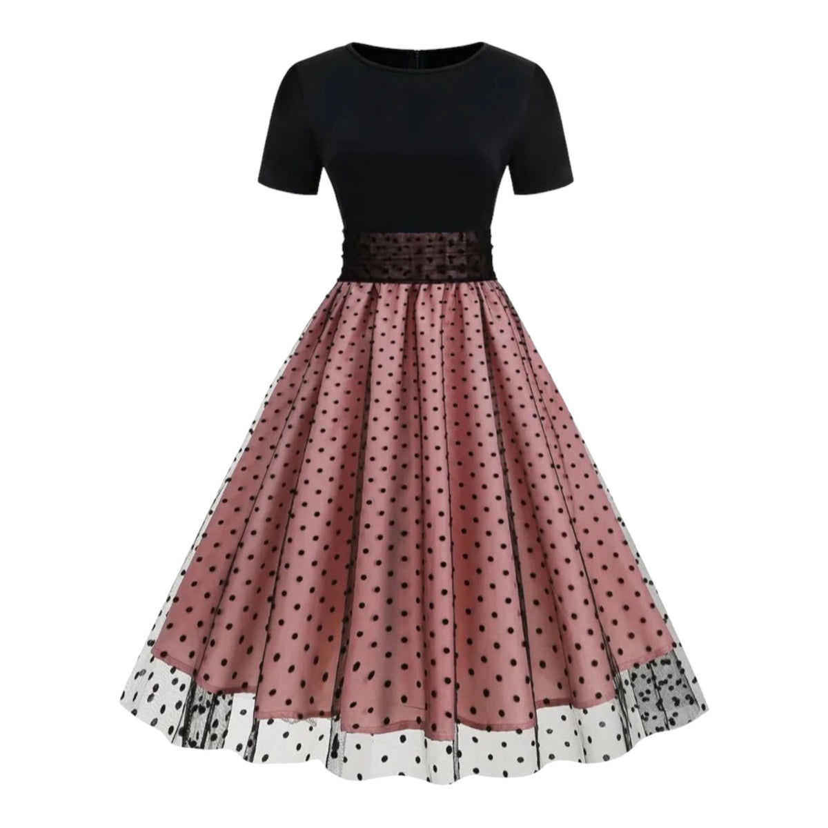 Années 50 Robe Évasée Pin Up Tulle À Pois – Ma Penderie Vintage