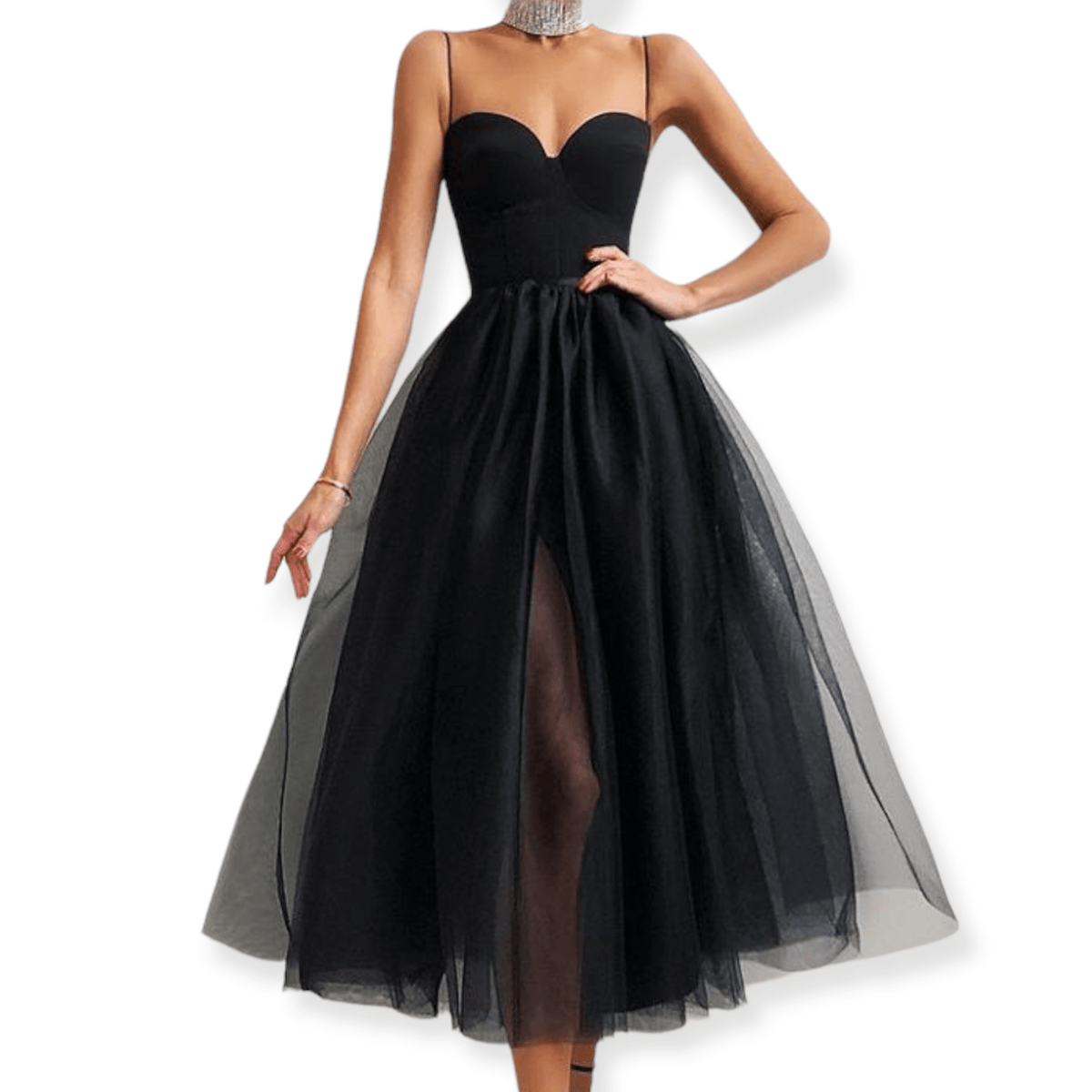 Années 50 Robe Évasée Tulle Glamour Mademoiselle – Ma Penderie Vintage